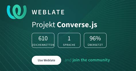 Conversejs German Hosted Weblate