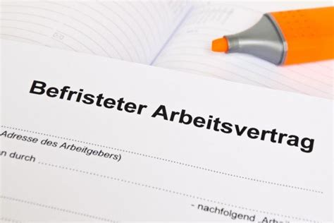 Formular Befristeter Arbeitsvertrag Vorlage