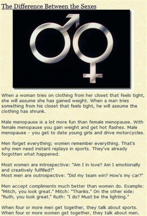 The Difference Between The Sexes