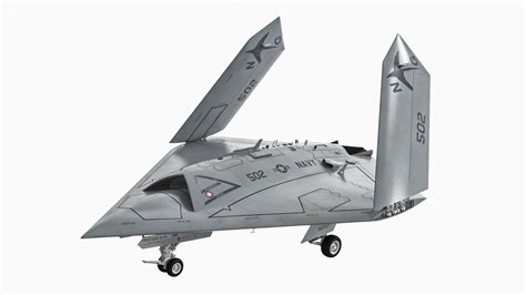 X 47B Stealth UAV Folded Wings 3D TurboSquid 2367859