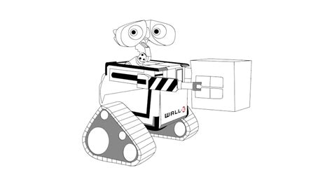 Dibujo De Wall E Para Colorear Y Pintar 39924