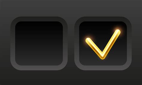 Premium Vector User Interface Design Elements Checkbox Vector Set Isolated On Black Background