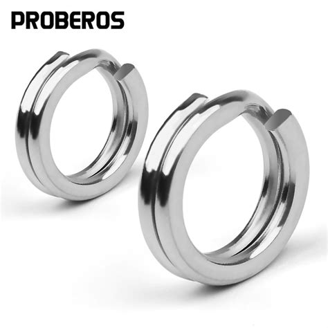 Proberos 30/100ชิ ้ น/lot สแตนเลสสองชั ้ น Heavy Duty แยกแหวน 0-1-2-3-4 ...
