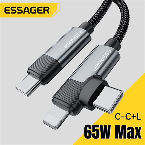 Essager W C C L In Fast Charging Data Cable Compatible With Pd W W Shopee Singapore