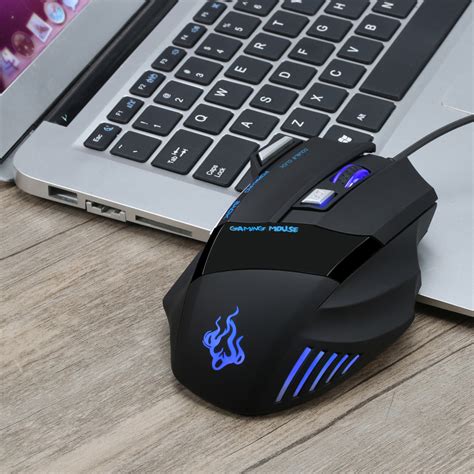새로운 5500 인치 당 점 7 버튼 Led 광학 Usb 유선 게이밍 마우스 전문 게이머 데스크탑 Pc 오피스 엔터테인먼트