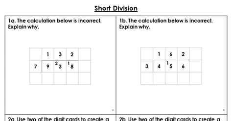 Short Division Reasoning And Problem Solving Classroom Secrets Classroom Secrets