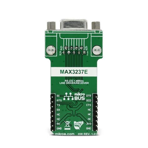 max3237e rs232 level translator rs232 2 click board™