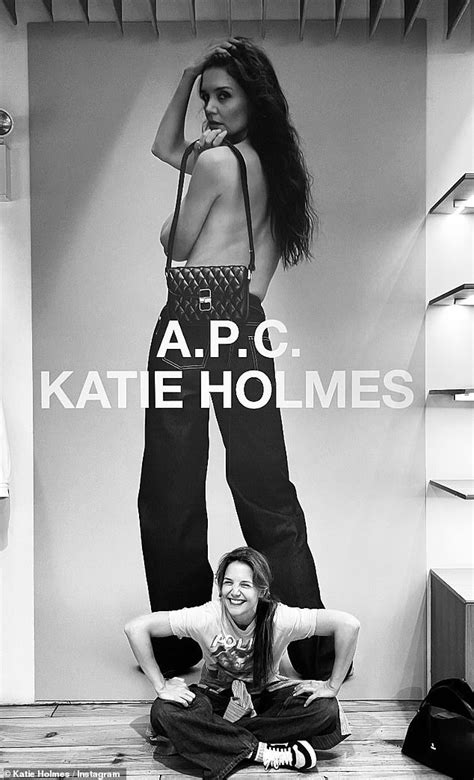 Katie Holmes Goes Topless Wearing Only Jeans And Her Purse For Her New