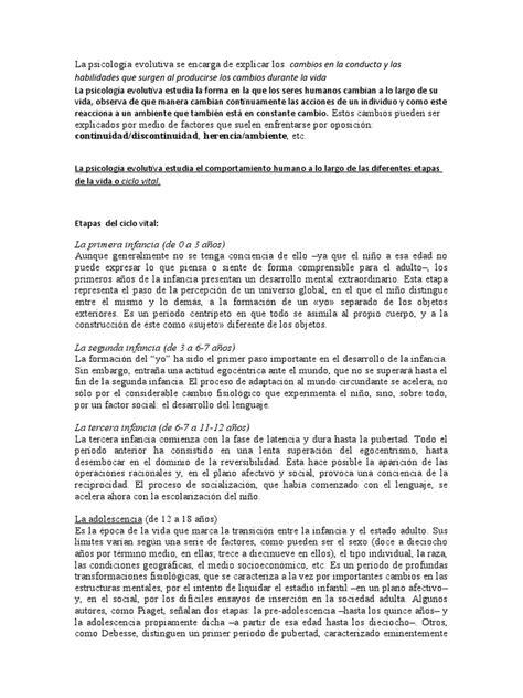Psicologia Evolutiva Pdf Adultos Psicología Del Desarrollo