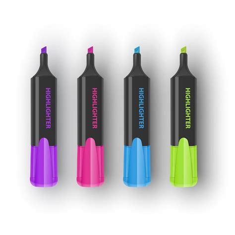 Premium Vector Realistic Multicolored Markers Vector Illustration