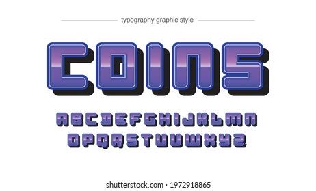 Purple Chrome Cartoon Artistic Font Typography Stock Vector (Royalty ...
