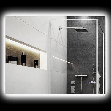 Homcom Specchio Bagno Con Luce Led 80x60cm Specchio Per Bagno