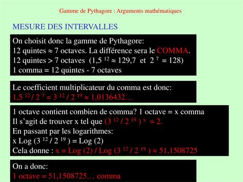 Ppt Gamme De Pythagore Powerpoint Presentation Free Download Id