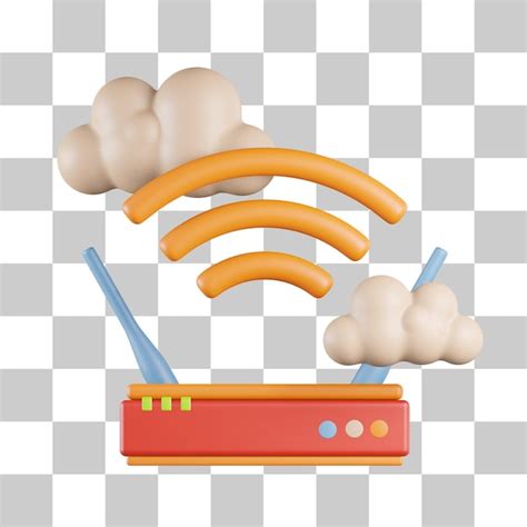 Premium Psd Router Cloud 3d Icon