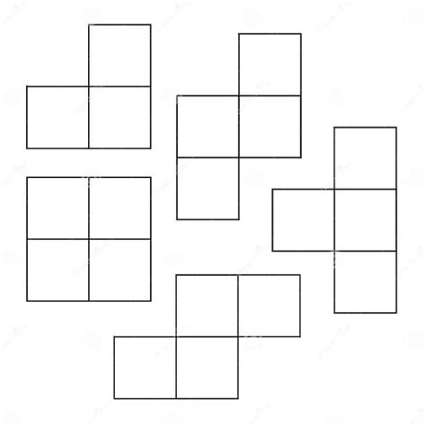 Set Of Tetris Blocks Constructor Elements Stock Illustration Illustration Of Drawing