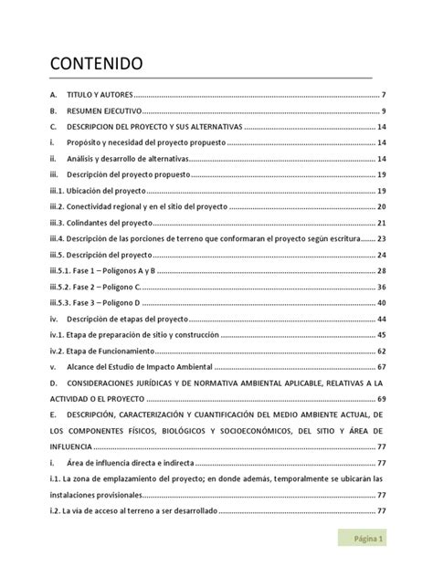 Esia Kalamanda Marn Pdf Evaluación De Impacto Ambiental Entorno