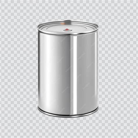 Premium Psd Blank Tin Can Isolated White Background
