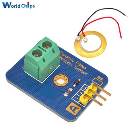 Diy Kit 33v5v Ceramic Piezo Vibration Sensor Module Analog Controller