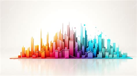 Premium Ai Image Business Graph On White Background