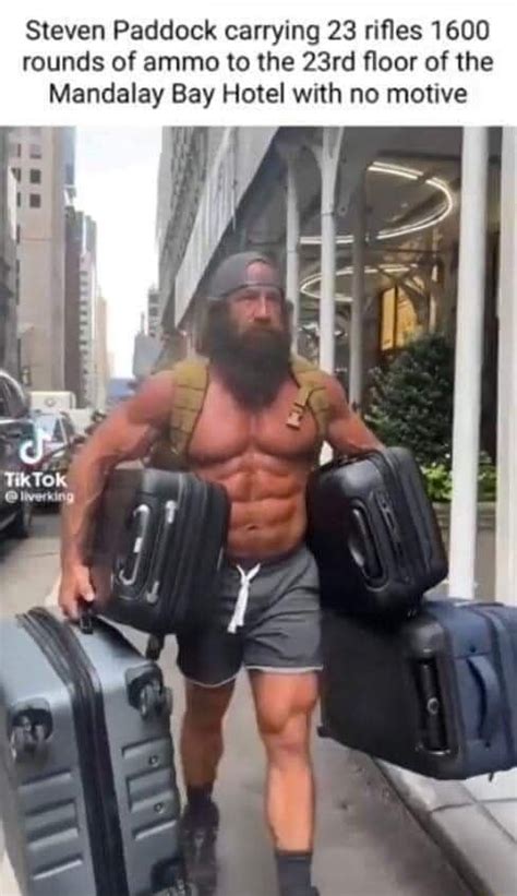 Steven Paddock Carrying 23 Rifles 1600 Rounds Of Ammo To The 23rd Floor Of The Mandalay Bay