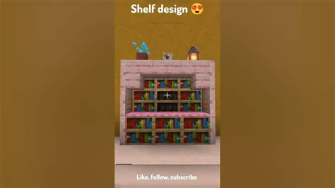 Interior Book Shelf Design Shorts Minecraft Youtube