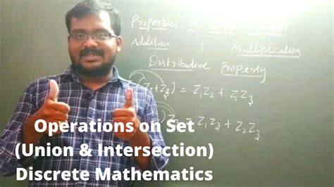 Operations On Set Set Theory Discrete Mathematics Youtube