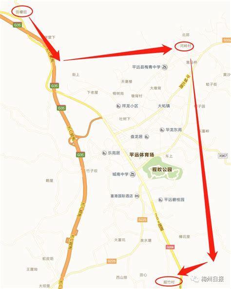 206国道地图效果图线路图大山谷图库
