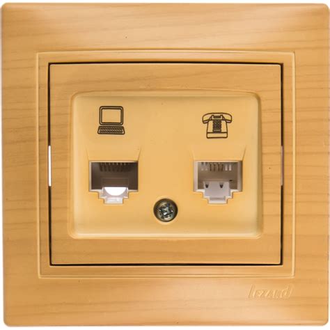 Розетка LEZARD MIRA компьютер+телефон ясень 701-4747-143 - выгодная ...