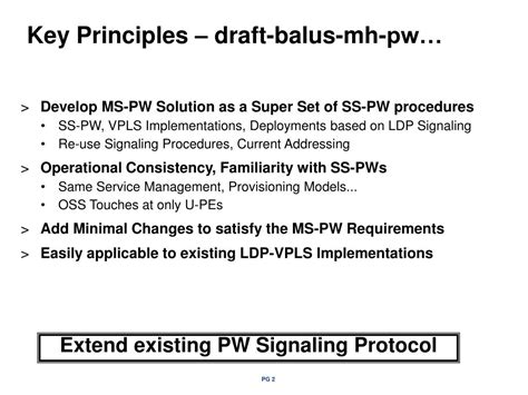 Ppt Multi Segment Pseudowire Setup And Maintenance Using Ldp Draft