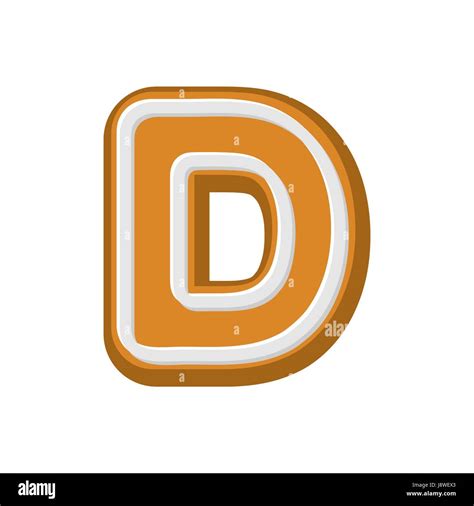 Letter D Gingerbread Peppermint Honey Cake Font Cookies Alphabet