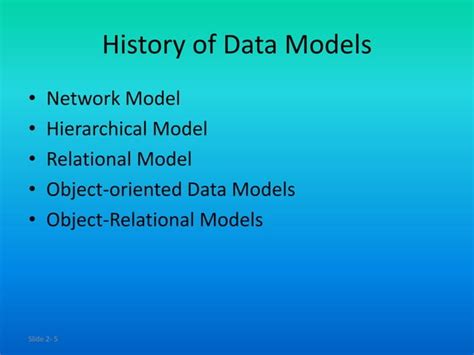 adbms 8 history of data models ppt