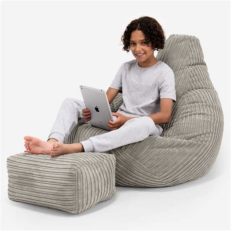 Lounge Pug Kinder Gaming Sitzsack Sessel Cord Nerzfarben Gaming