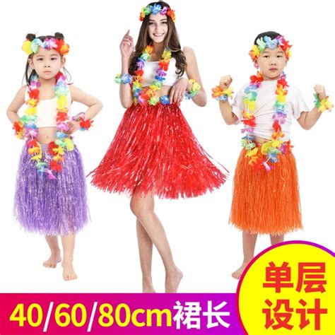 Hula Dance Costume Adult Kindergarten Performance Female Male Spoof
