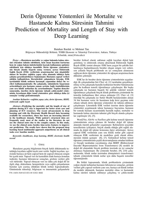 Pdf Prediction Of Mortality And Length Of Stay With Deep Learning