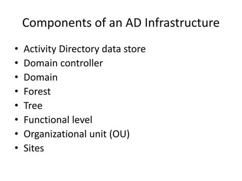 Active Directory Domain Servicespptx Databases Computer Software