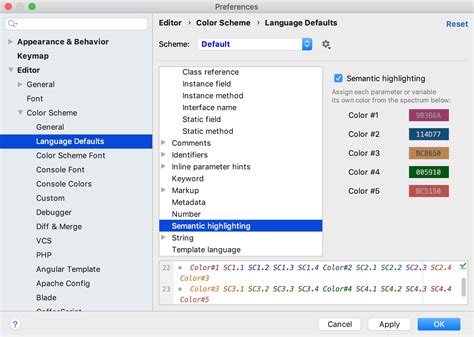 Colors And Fonts Phpstorm