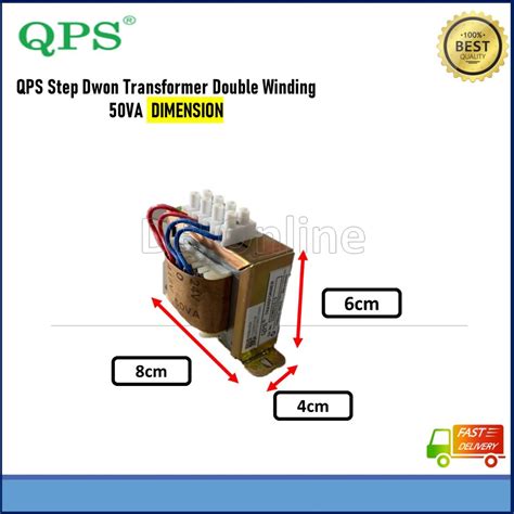 Qps Step Down Transformer Double Winding 1phase 50va Input 415v Output 220v 24v Shopee Malaysia