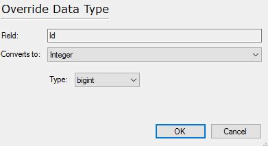 Using The Override Data Type Feature Timextender Support