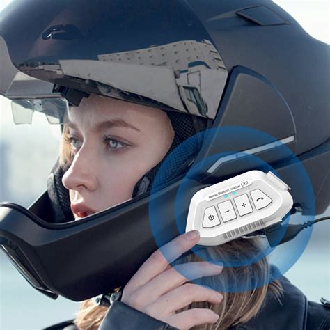 MagicXflow Motorcycle Bluetooth Headset Motorbike Helmet Intercom Interphone Headset Music