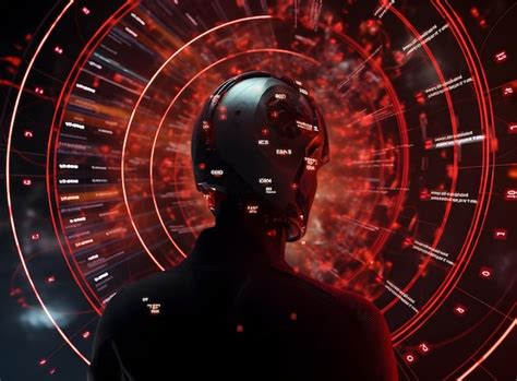 Premium Photo Human Interface Concept Set In Dark Red And Different
