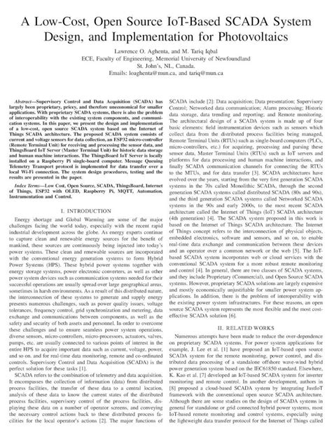 Pdf A Low Cost Open Source Iot Based Scada System Design And