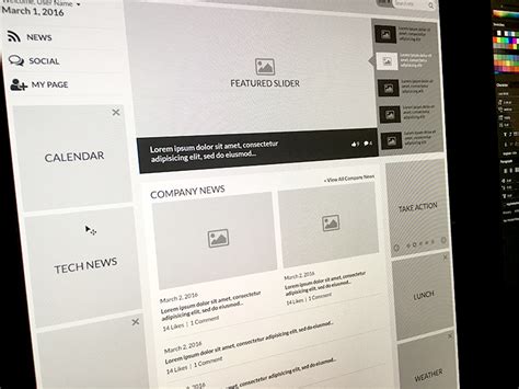 Intranet Wireframes By Christopher Bonini On Dribbble