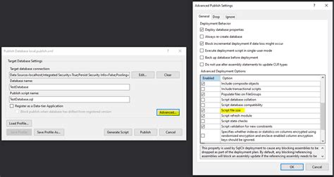 Sql Server How To Set Initial Database File Size And Filegrowth In A Database Project Stack