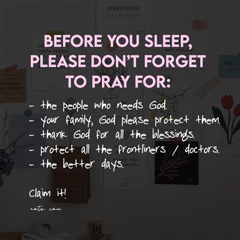 Note Before You Sleep Dont Forget To Pray For