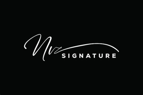Premium Vector Nv Initials Handwriting Signature Logo Nv Letter Real
