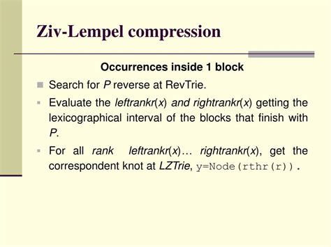 Ppt Compressed Indices For Text Based On Ziv Lempel Compression