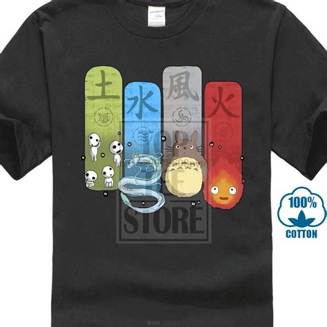 Anime japonés Totoro camisa hombres Estudio Ghibli Miyazaki Hayao Anime