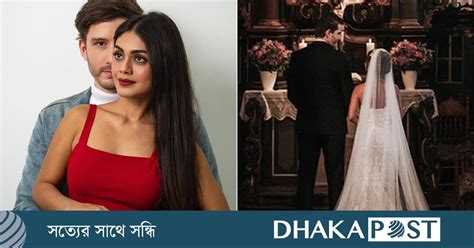 খ্রিষ্টান রীতি মেনে জার্মান প্রেমিককে বিয়ে করলেন সৃজিতা