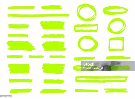 손으로 그린 모양 그리고 라인입니다 흰색 배경 벡터 집합에 격리 하는 형광펜 스트로크 독일 화폐 단위에 대한 스톡 벡터 아트 및 기타 이미지 독일 화폐 단위 화장용