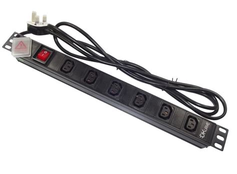Buy Dkurve1u Pdu Iec C13 Sockets 6 Way With 3 Pin Uk Plug 13a Power